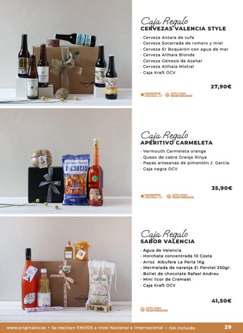 Catálogos de regalos con productos valencianos - Original CV